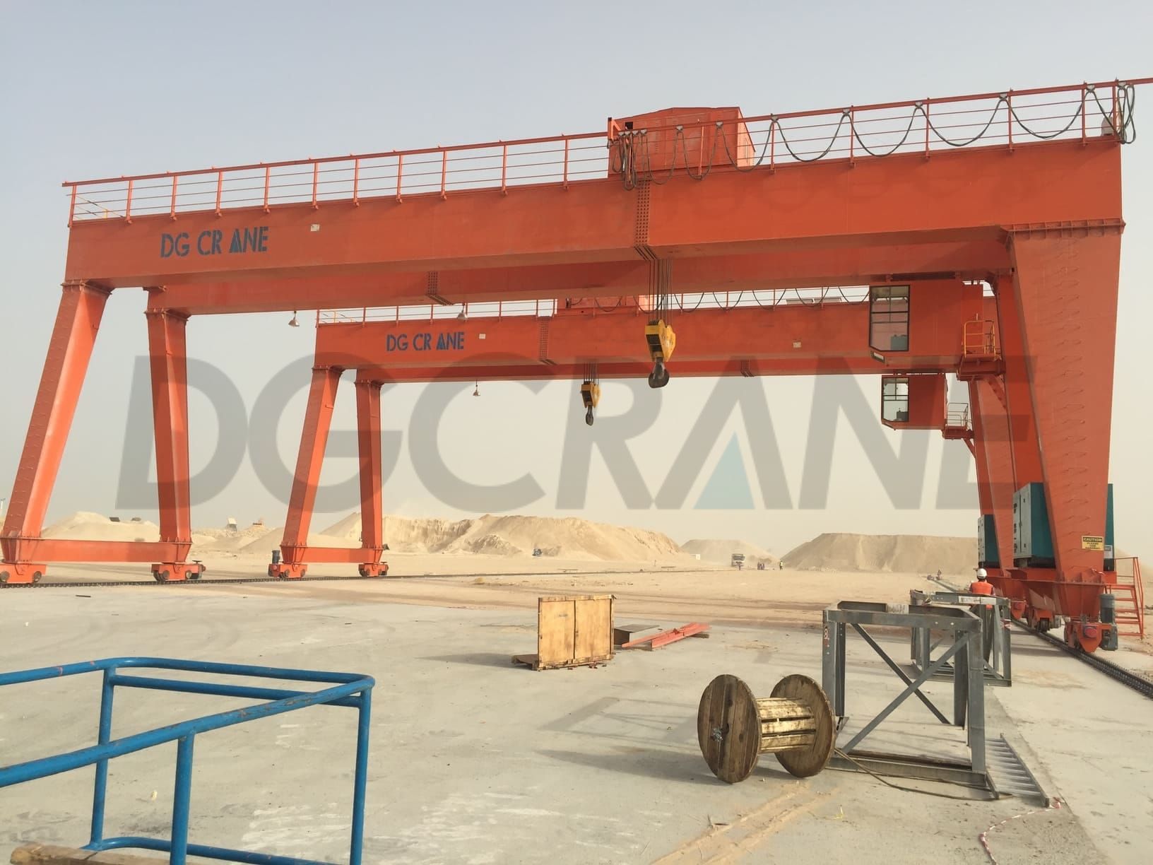 Two Sets MG 70ton Double Girder Gantry Crane Installed at Qatar | DGCRANE