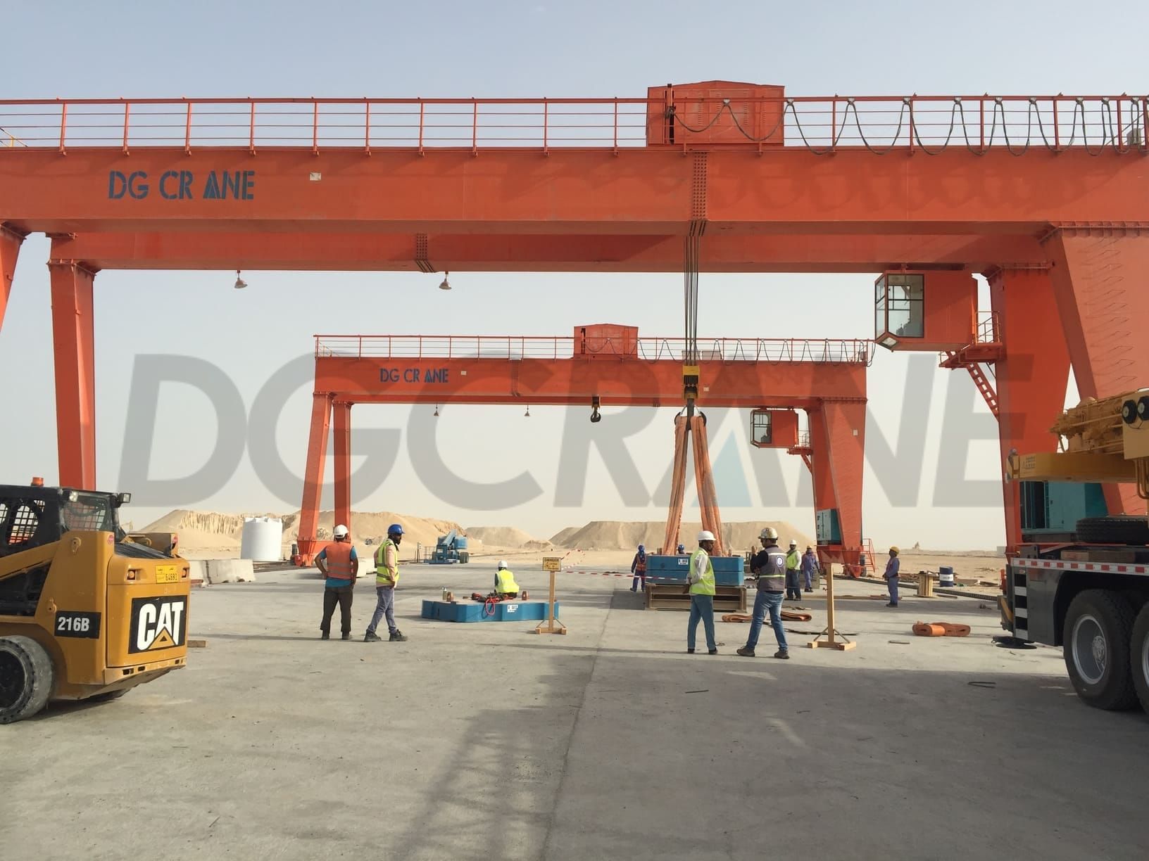 Two Sets MG 70ton Double Girder Gantry Crane Installed at Qatar | DGCRANE