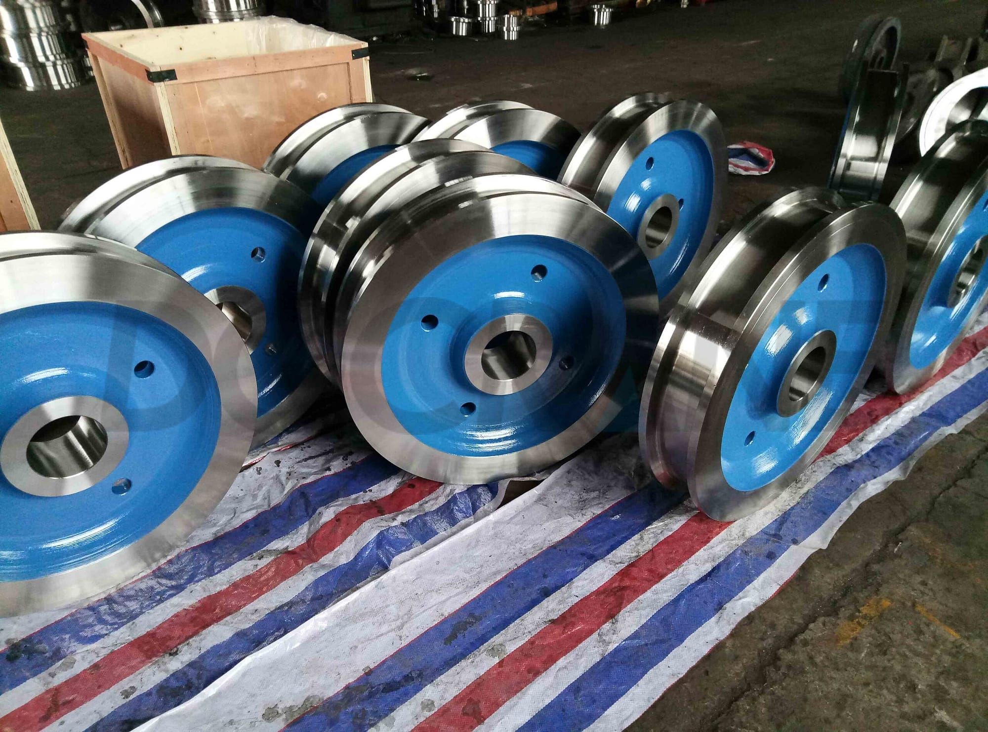 15sets Ø850mm Crane Wheels For Sale To Singapore | DGCRANE