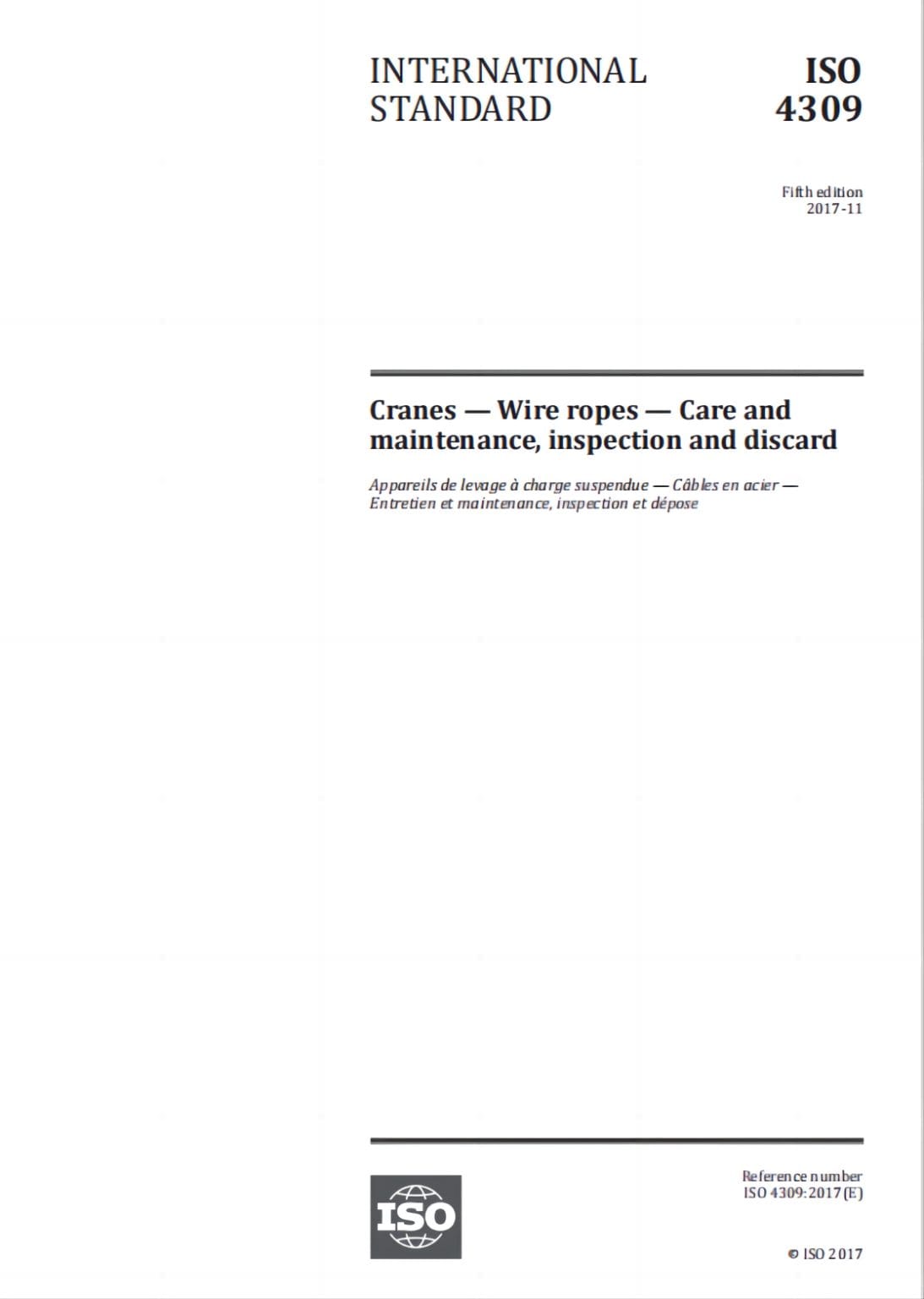 Free Download Pdf-ISO 4309 Cranes-Wire Ropes-Care And Maintenance ...