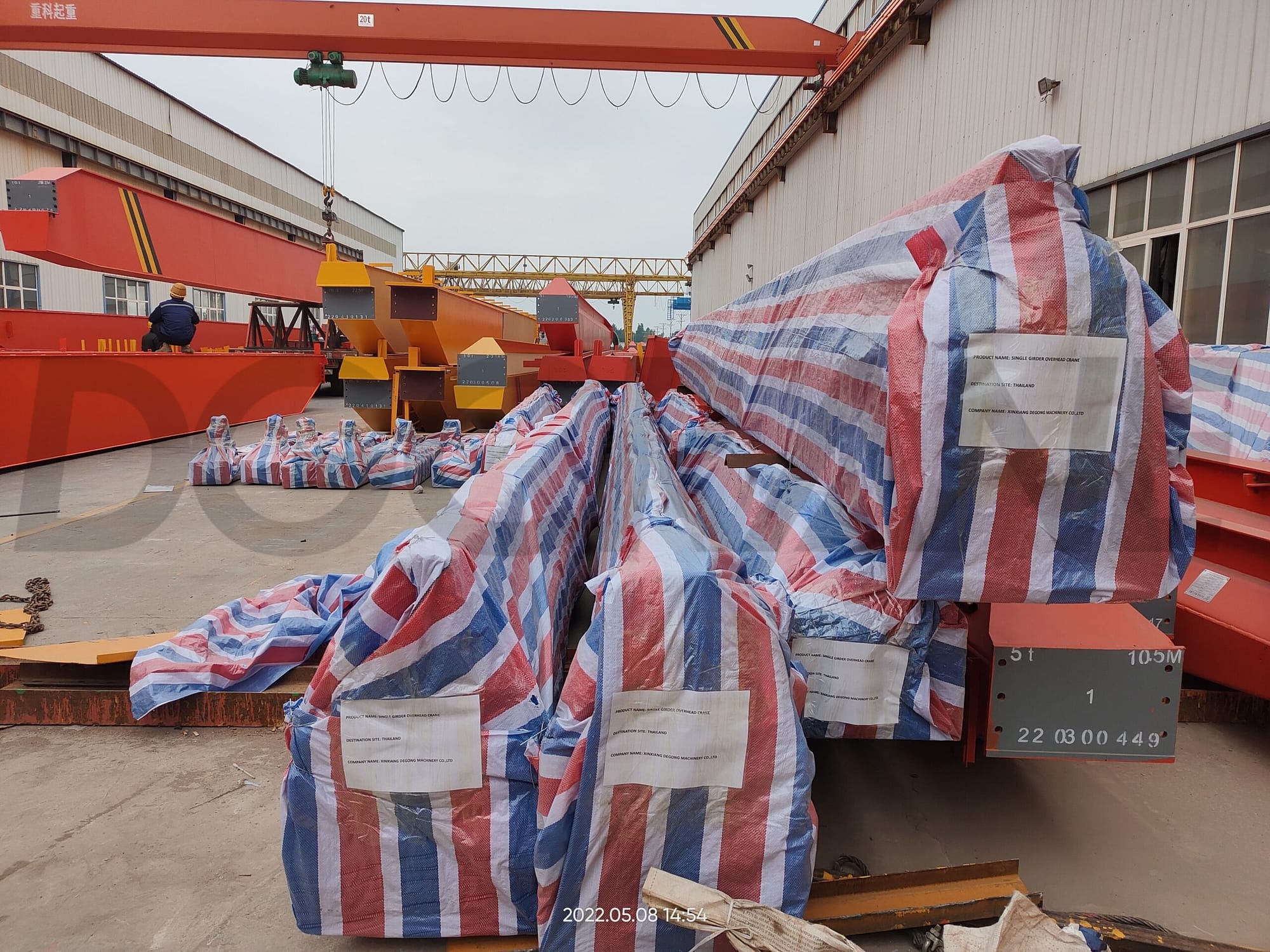 Three Sets LD3t Ton Single Girder Overhead Crane Exported to Thailand | DGCRANE